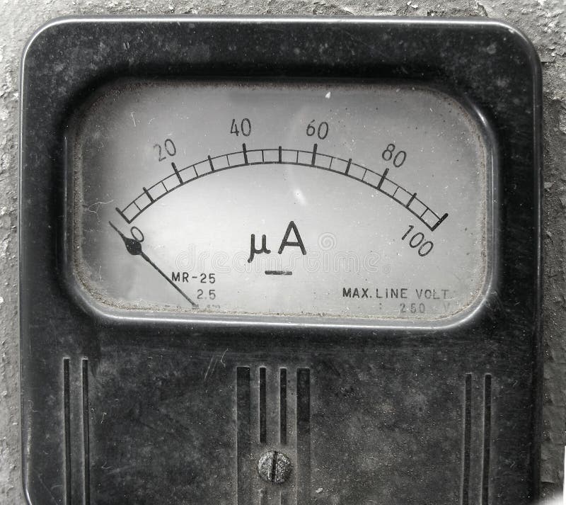Old electric voltmeter stock photo. Image of device, fashioned - 13223334