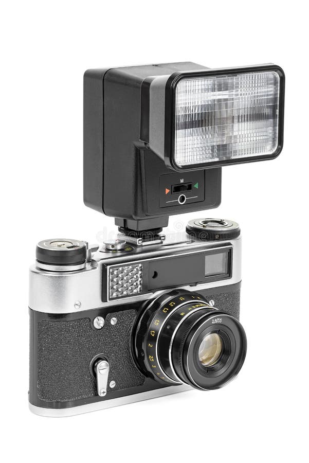 Vintage with flash stock image. Image of preflector, camera - 28847605