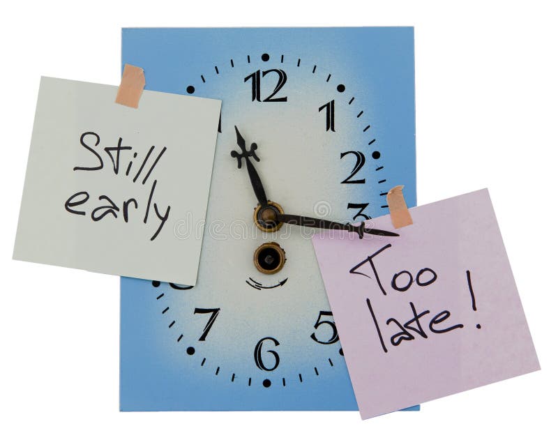 Vintage Analog Clock and Sticker Reminders Stock Photo - Image of ...