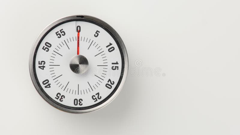 Vintage Analog Kitchen Countdown Timer, 0 Minutes Remaining Stock Photo ...
