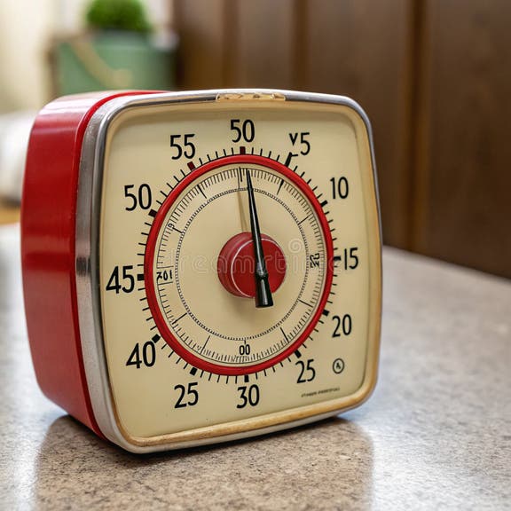 Vintage Analog Kitchen Countdown Timer, 15 Minutes Remaining. Vintage ...