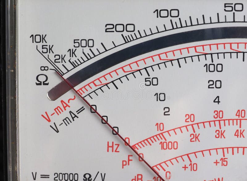 Vintage analog multimeter stock photo. Image of retro - 260595490