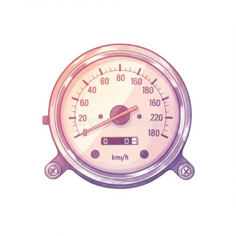 Vintage Analog Speedometer Illustration Stock Illustration ...