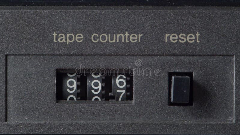 Vintage Analog Tape Counter Stock Footage - Video of indicator, sound ...