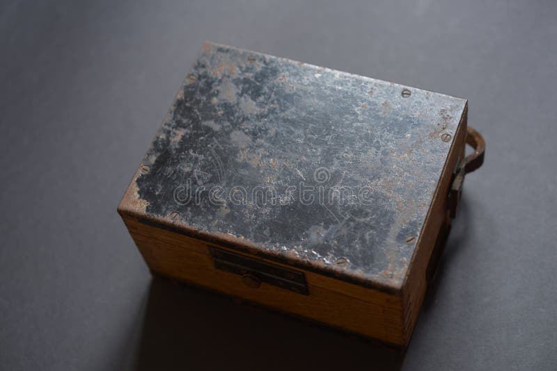 Vintage Analog Voltmeter in Wooden Case with German Instructions Stock ...