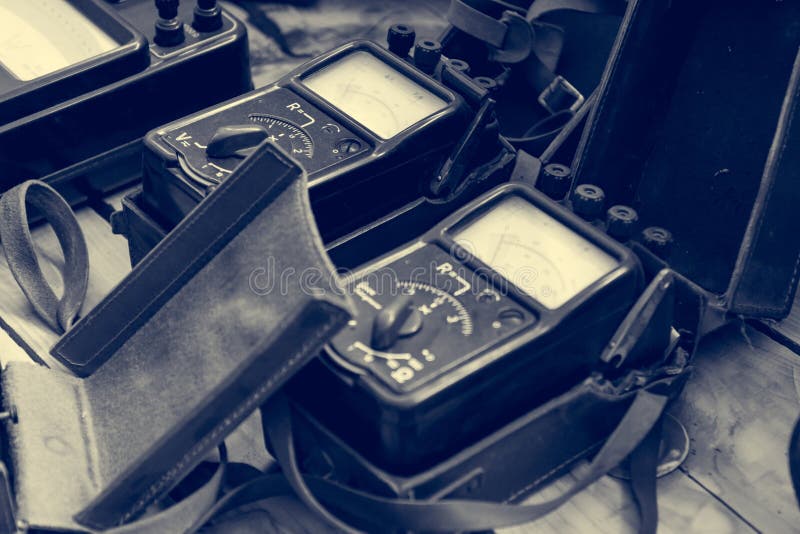 Vintage Analogue Measuring Devices on Display at Local Museaum ...