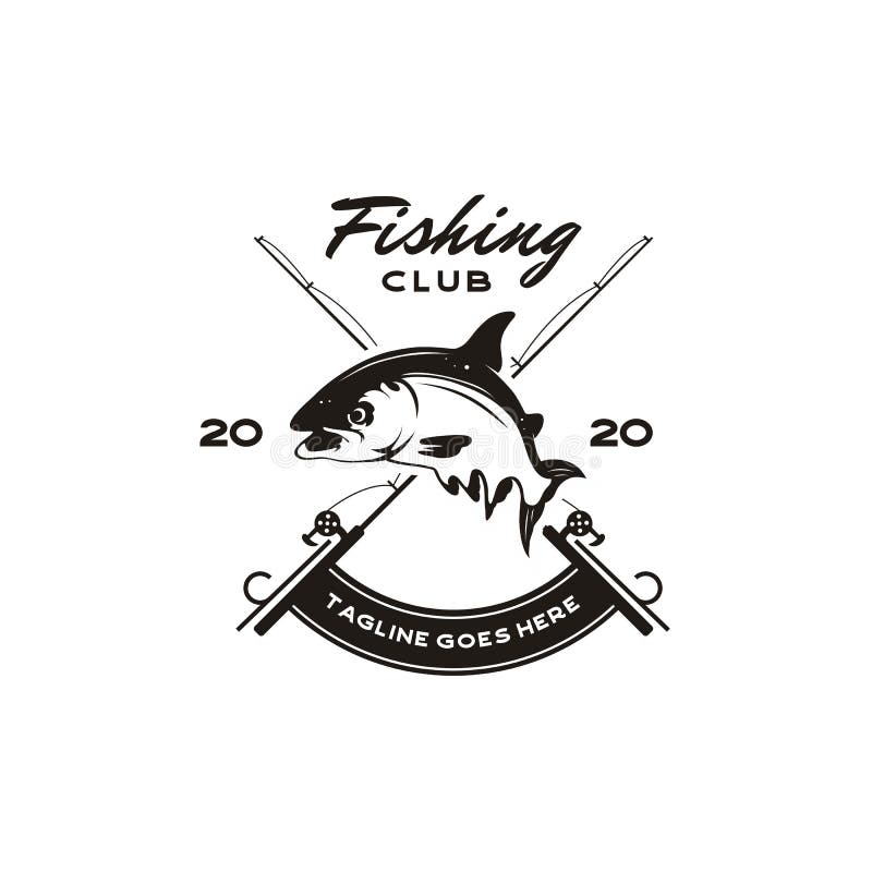 Angler Fishing Silhouette Logo Design at Sunset Stock Vector ... Angler Fishing Silhouette Logo Design at Sunset Stock Vector ...