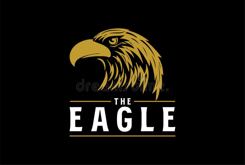 Vintage Angry Strong Eagle Head Face Logo Design Stock Vector ...