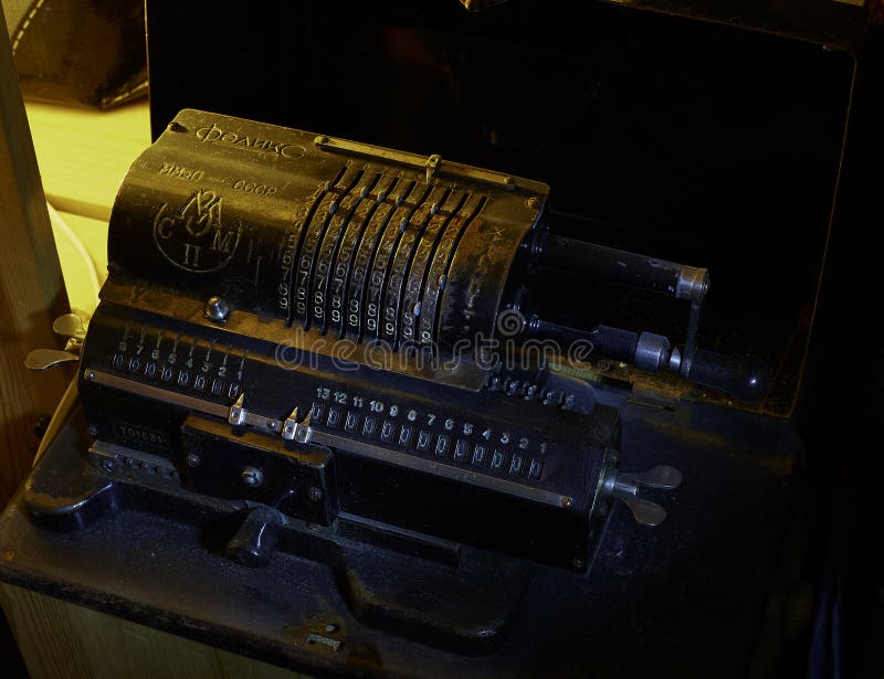 Vintage Antique Adding Machine Editorial Stock Photo - Image of ...