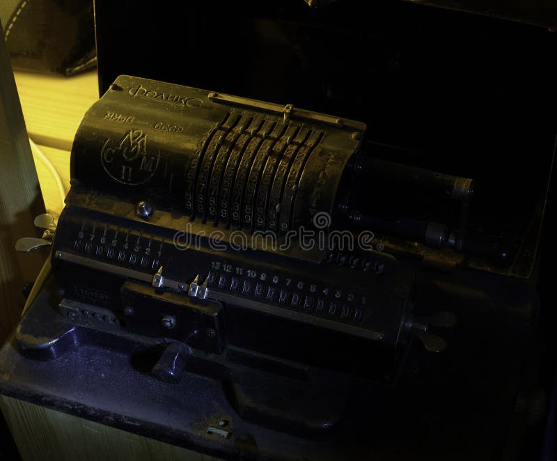 Vintage Antique Adding Machine Editorial Photo - Image of metal, close ...