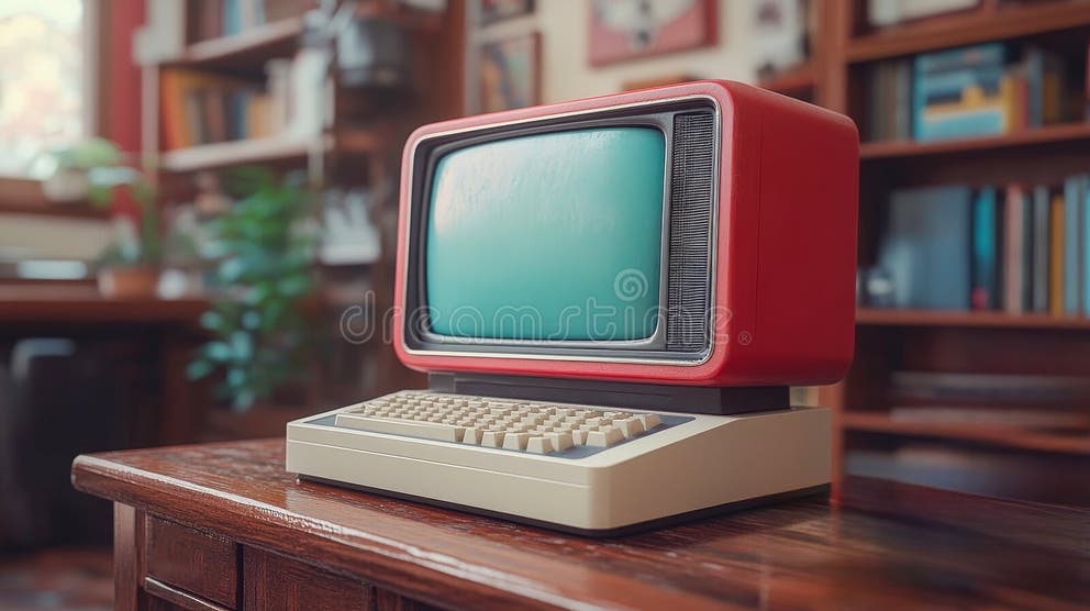 A Vintage, Antique Desktop Computer Stock Photo - Image of processor ...