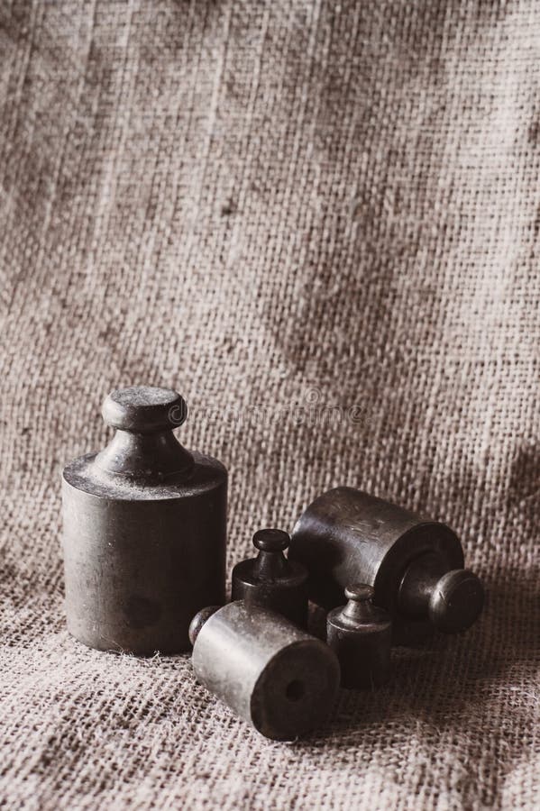 Vintage Antique Gram Scale Weight Set Stock Image - Image of gram ...