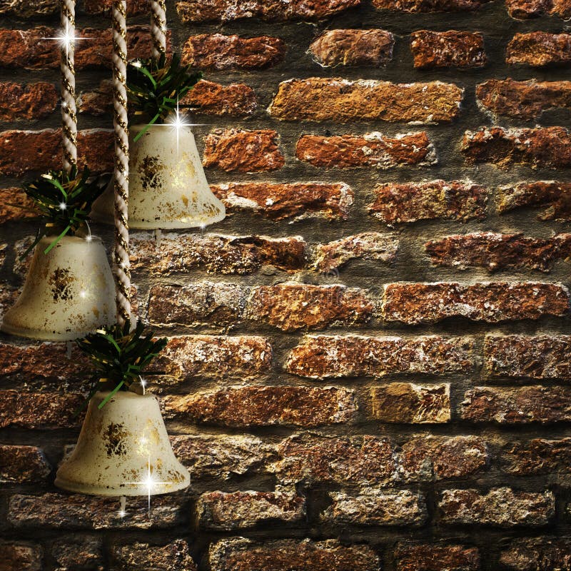 Vintage Antique Textured Image of a Little Bell Stock Image - Image of ...