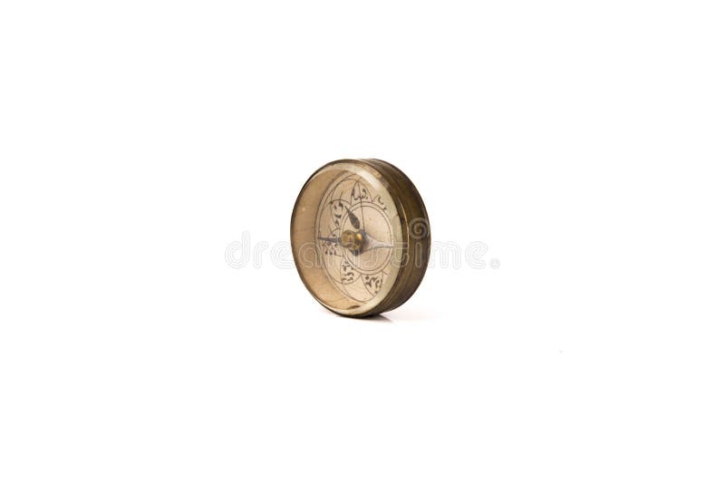 Vintage Arabic Compass Isolated on White Background Stock Photo - Image ...