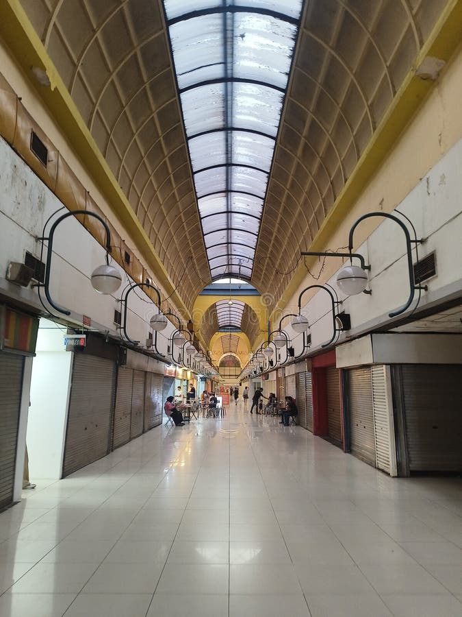 Vintage Arcade Corridor at Blok M Square, Jakarta Stock Image - Image ...