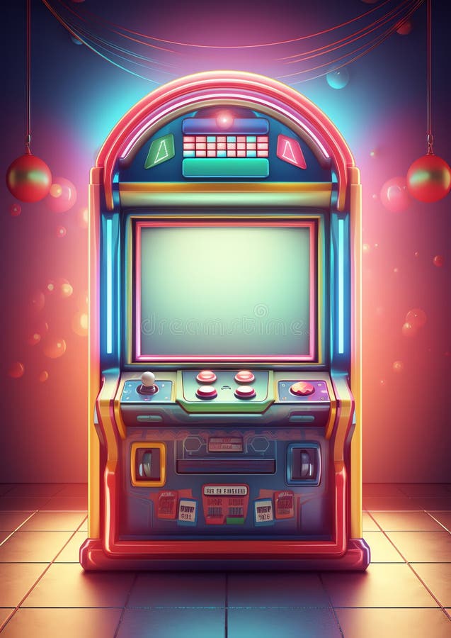 Vintage Arcade Game Frame 80s Retro Nostalgic Stock Illustration ...