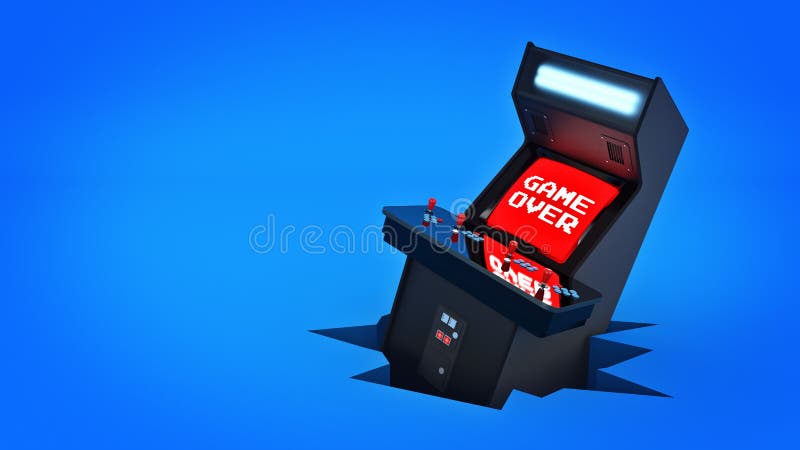 Game Over Arcade Machine Stock Illustrations – 877 Game Over Arcade ...