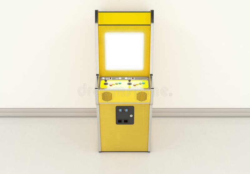 Arcade Machine Dramatic View Stock Image - Image of peripherals ...