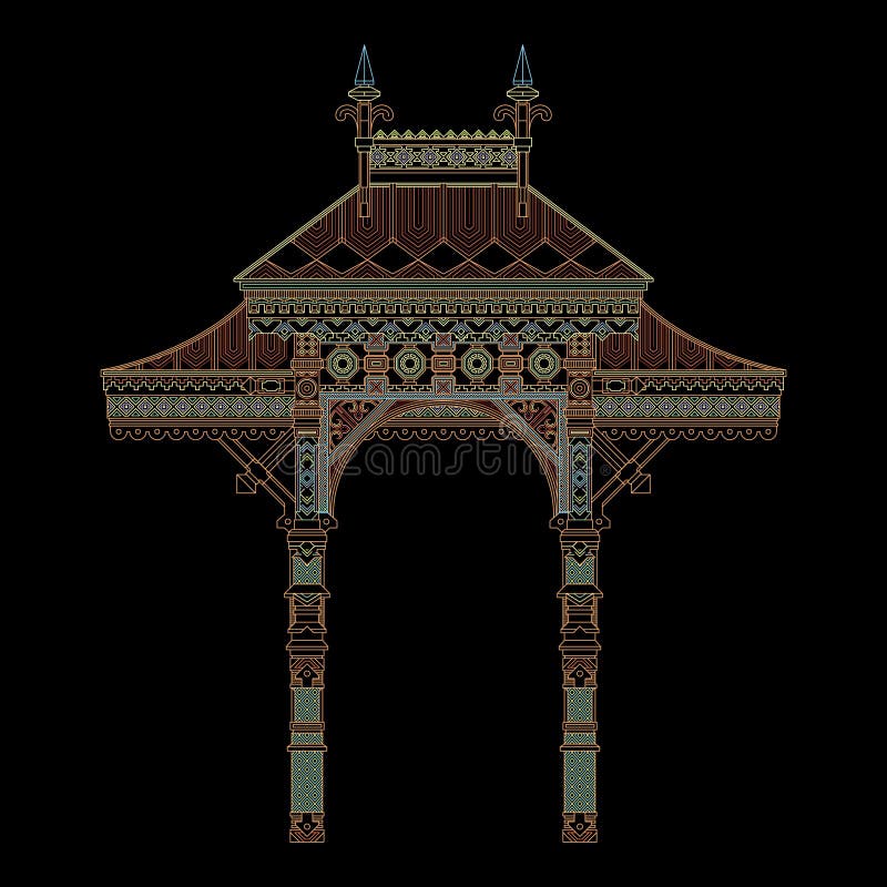 The vintage arch vector. stock vector. Illustration of cutout - 118688556