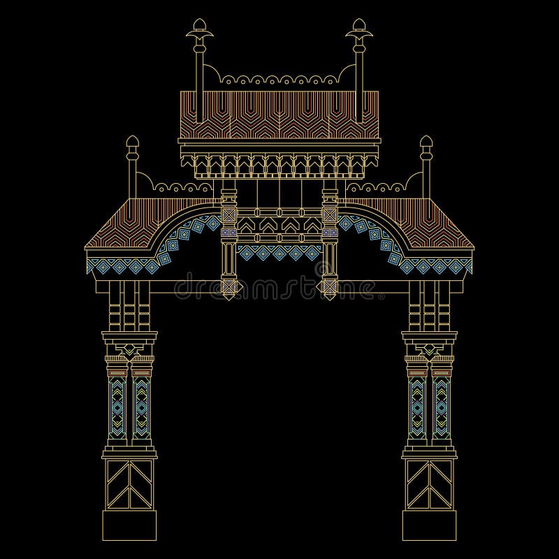 The vintage arch vector. stock vector. Illustration of entrance - 118688574