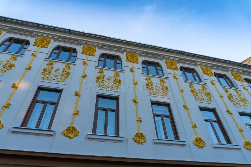 Vintage Architecture Classic Facade of an Old Building Front View Stock ...