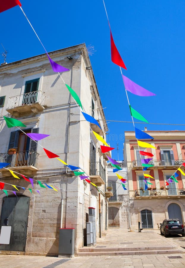 Vintage Architecture in Downtown in Trani, Apulia, Italy Stock Image ...