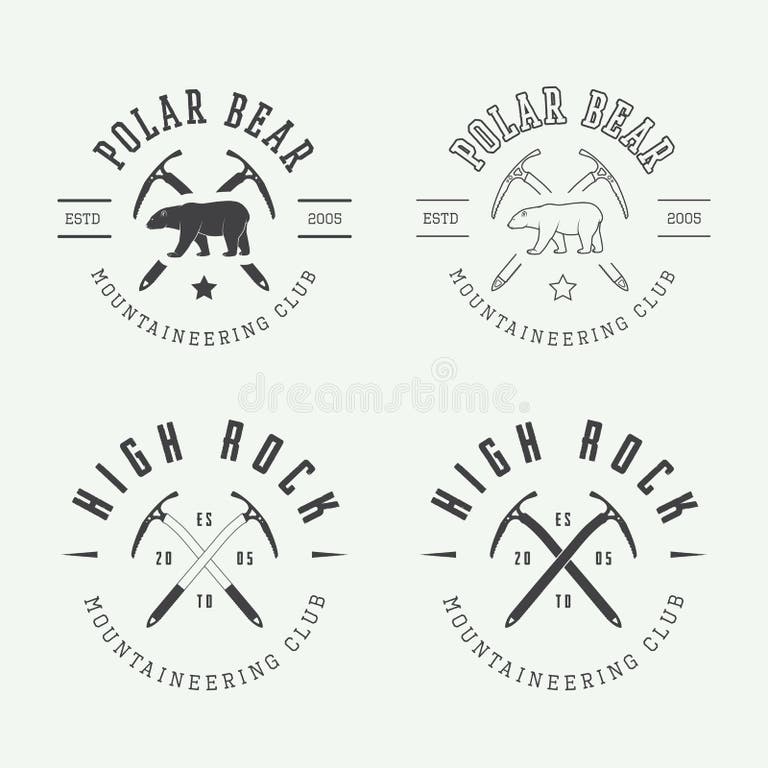 Vintage Arctic Mountaineering Logos, Badges, Emblems and Design Stock ...