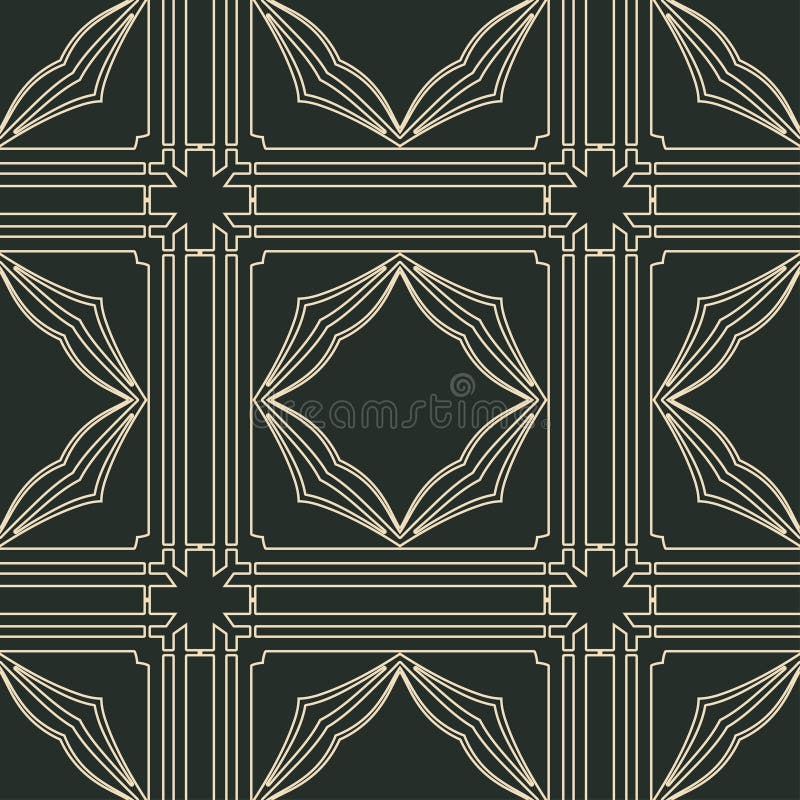 Art Deco Seamless pattern stock vector. Illustration of ornate - 133011006