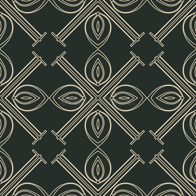 Art Deco Seamless pattern stock vector. Illustration of nouveau - 133011632