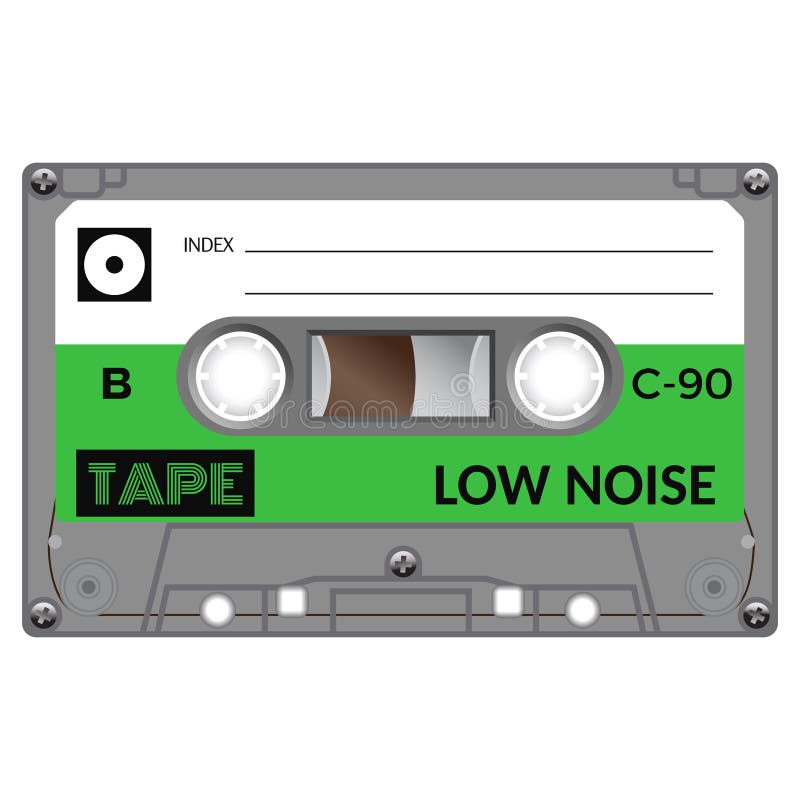 Vintage Audio Cassette Tape Design Stock Vector - Illustration of ...