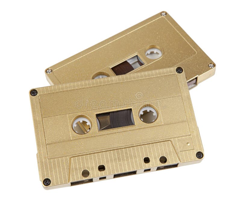 Vintage Audio Cassette and Vinyl Record. Analog Data Stock Photo ...