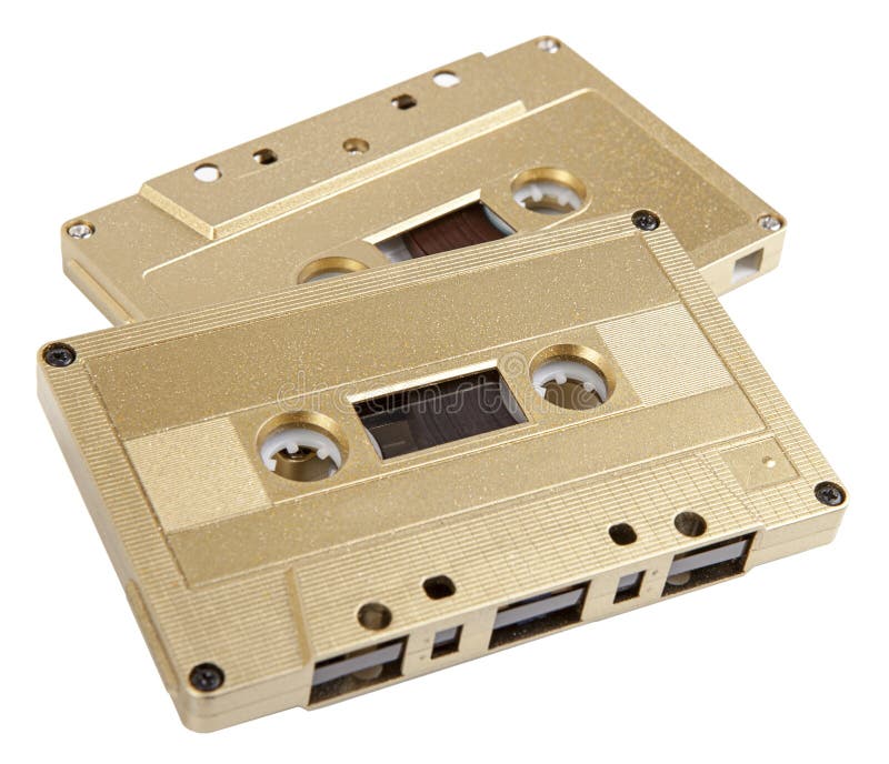 Vintage Audio Cassette and Vinyl Record. Analog Data Stock Image ...