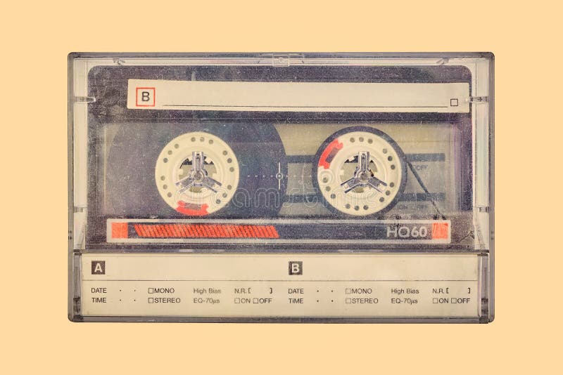 Vintage Audio Compact Cassettes in Front of Seventies Retro Wallpaper ...