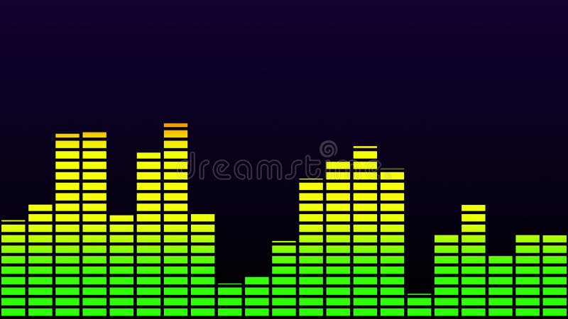 Vintage Audio Equalizer Bars Animation Background Loop for Music Audio ...