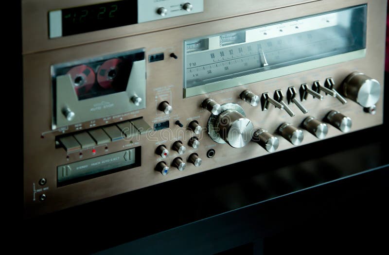 Vintage Audio Stereo Gear Setup Copper Front Panel with Multiple ...