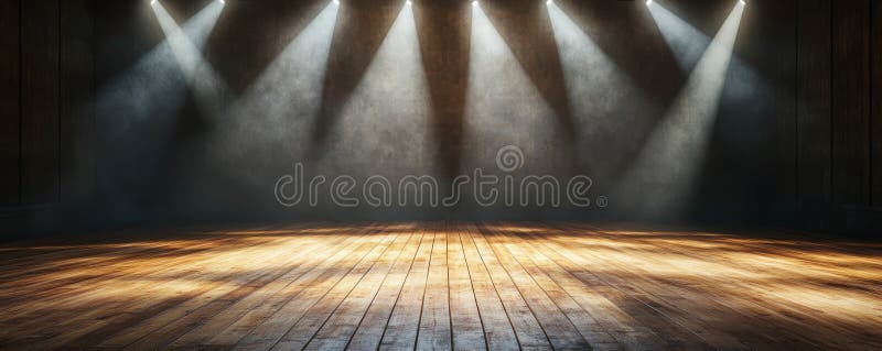 Vintage Auditorium Stage with Spotlight, Anticipation Builds, Dramatic ...