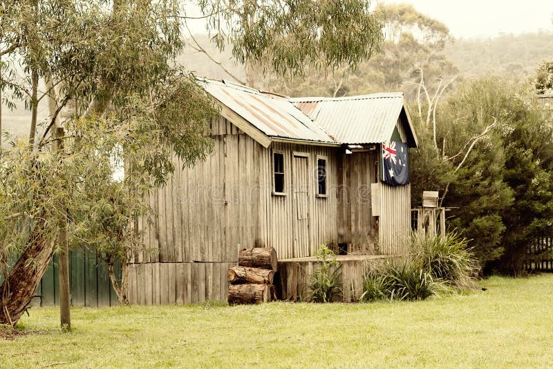Old Australian shack stock image. Image of countryside - 35143997