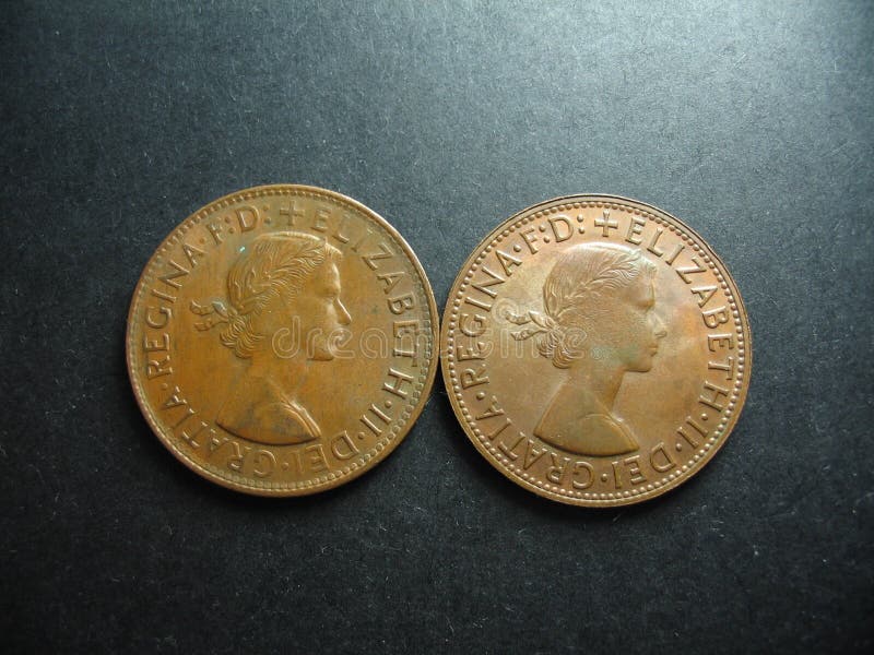 Vintage Australian One Penny Copper Coin. Stock Image - Image of ...