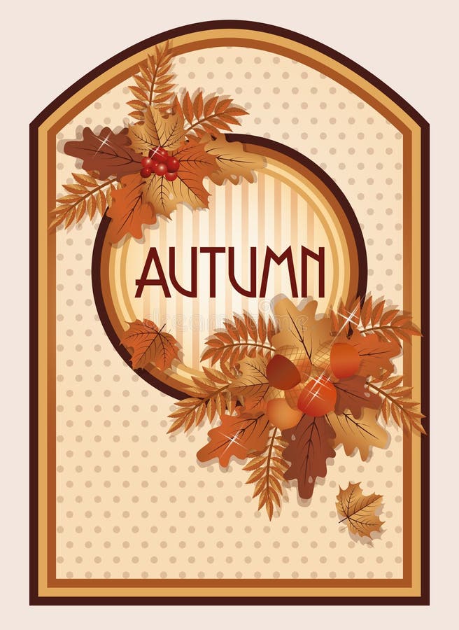 Vintage Autumn Card Template for Save the Date, Wedding Invites or ...