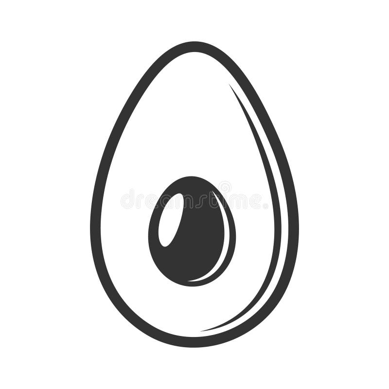 Set of Vintage Avocado Icons Isolated on White Background Stock Vector ...