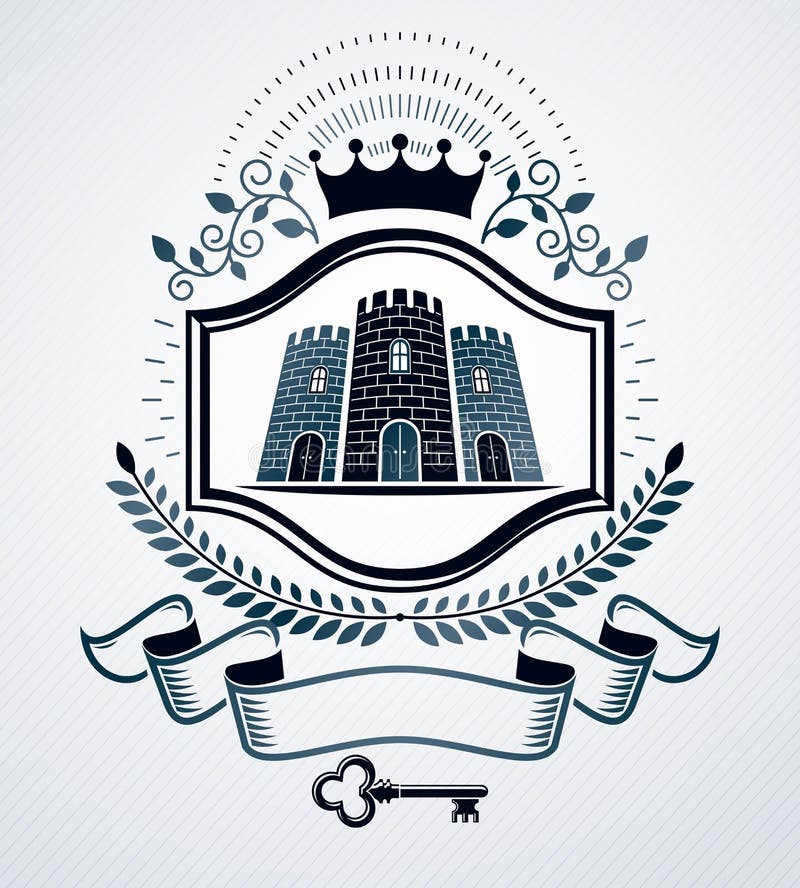 Vintage Award Design, Vintage Heraldic Coat of Arms. Vector Emblem ...