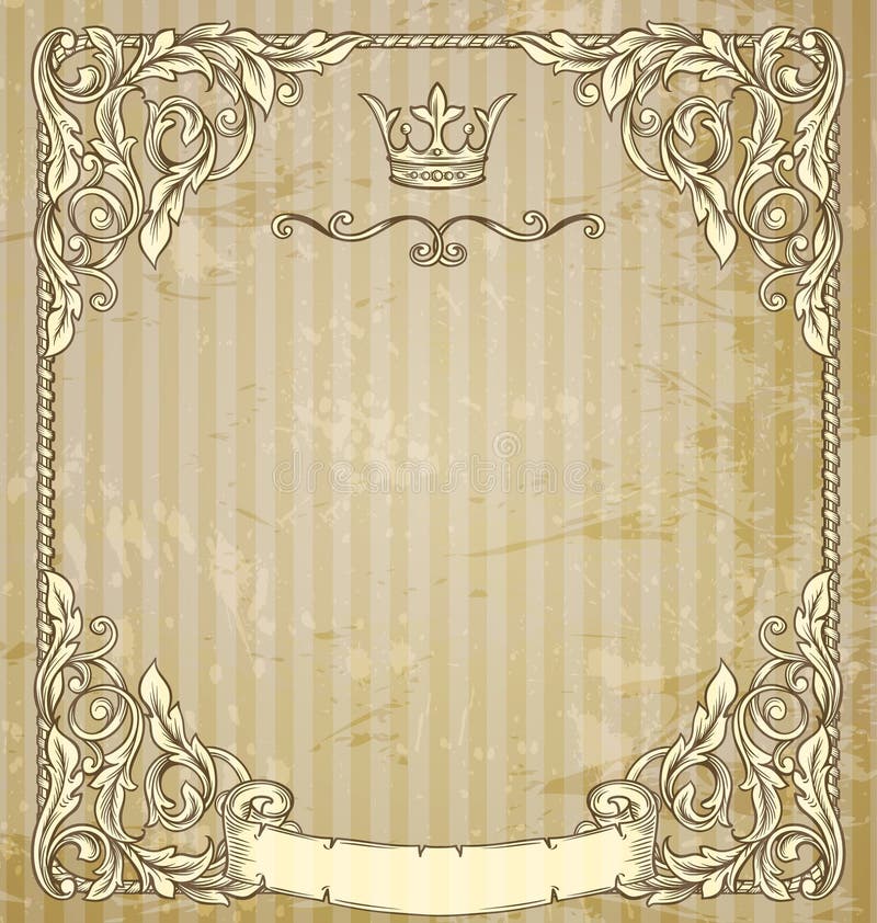 Vintage Decorative Frame Vector Background Design Stock Vector ...