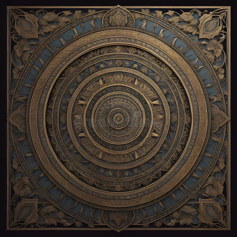 Vintage Background with Circle Pattern. Template for Design Stock ...