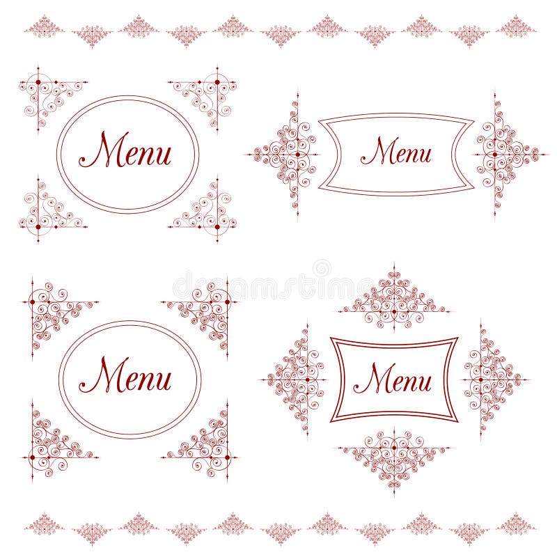 Vintage Background for Menu with Tracery Elements Stock Vector ...