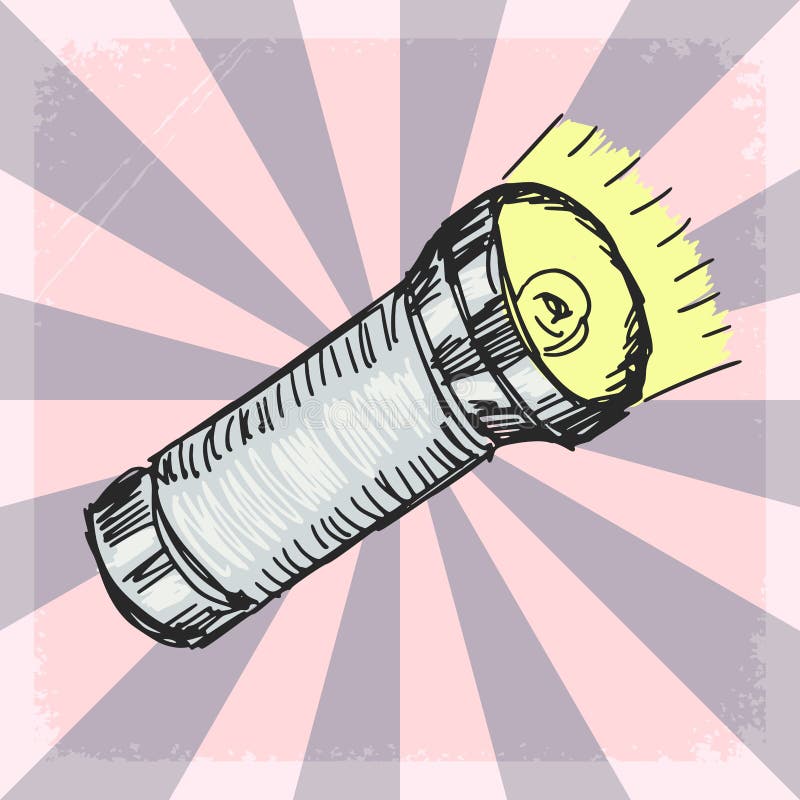 Flashlight stock vector. Illustration of handheld, glass - 43114063