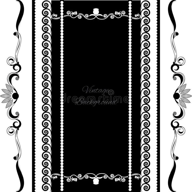 Vintage Background Frame Design Black Stock Vector - Illustration of ...