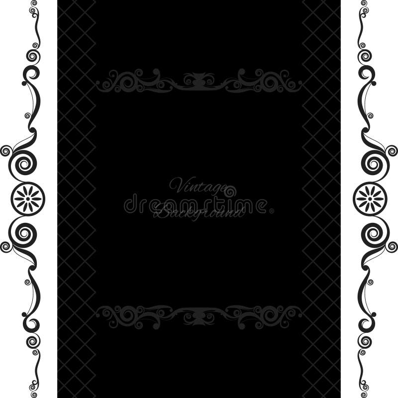 Background Frame Design Black Stock Vector - Illustration of victorian ...