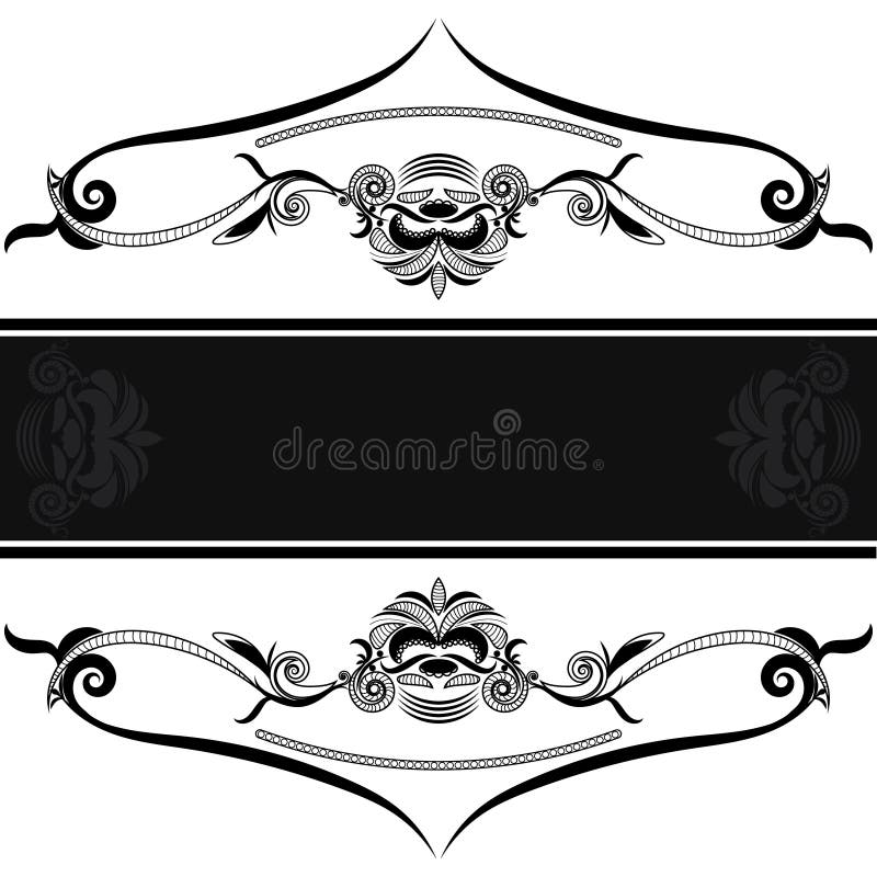 Vintage Background Frame Design Black Stock Vector - Illustration of ...