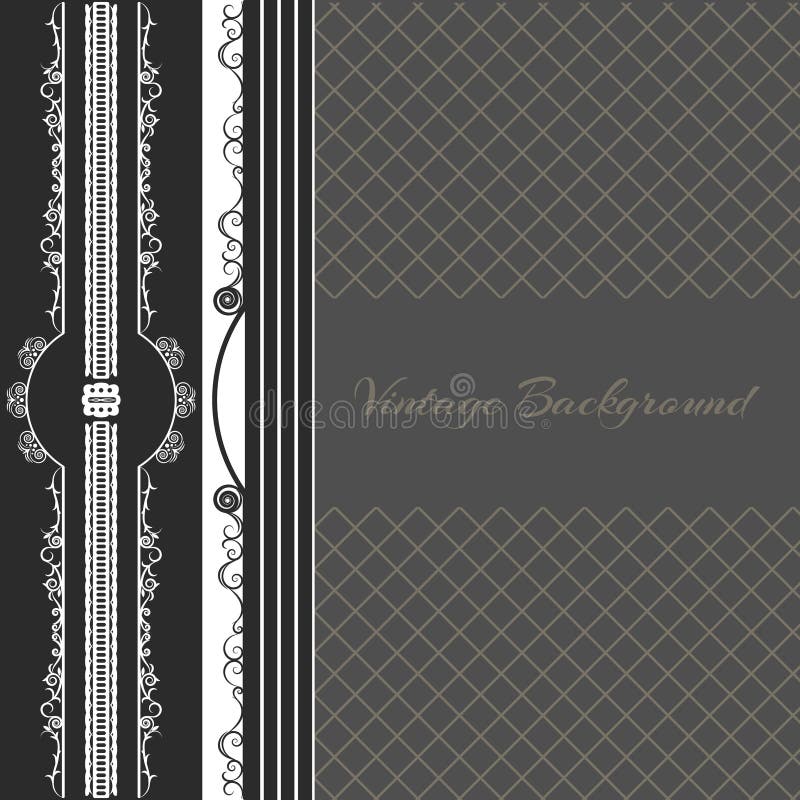 Vintage Background Frame Design Black Vector Stock Vector ...