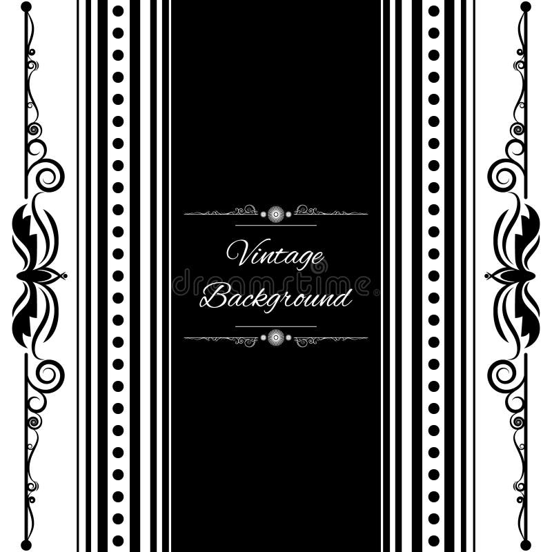Vintage Background Frame Design Black Vector Stock Vector ...